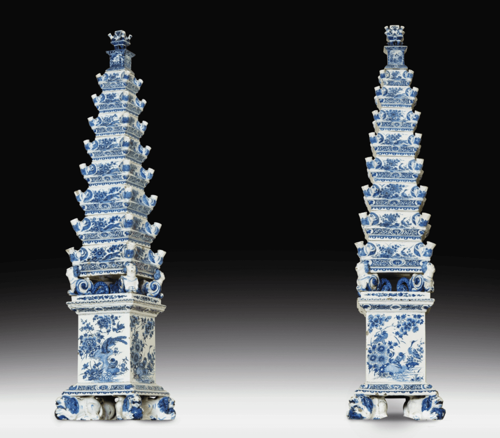 Extraordinary Pair of Delftware Flower Vases – Aronson Antiquairs of ...