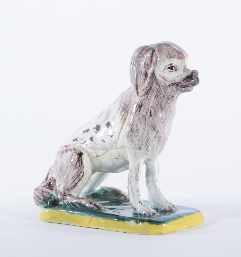 Polychrome Figure of a Seated Spaniel – Aronson Antiquairs of Amsterdam ...